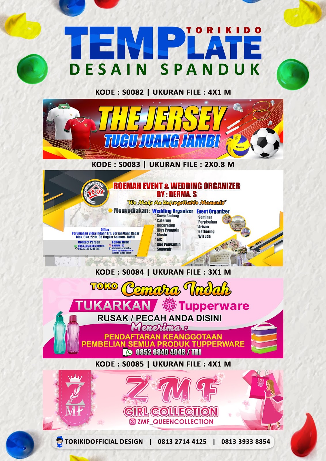 TEMPLATE DESAIN SPANDUK | Torikido Official