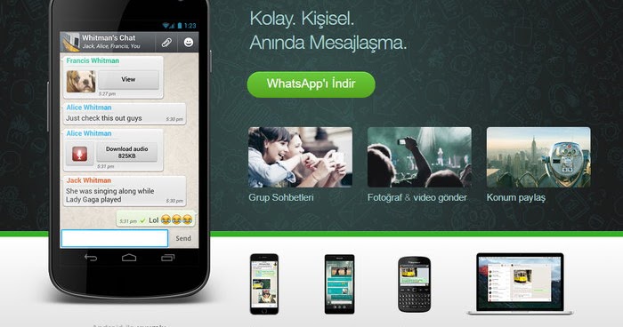 WhatsApp Messenger İphone Adroid Windows Mac İndir - Guney59 Paylaşım