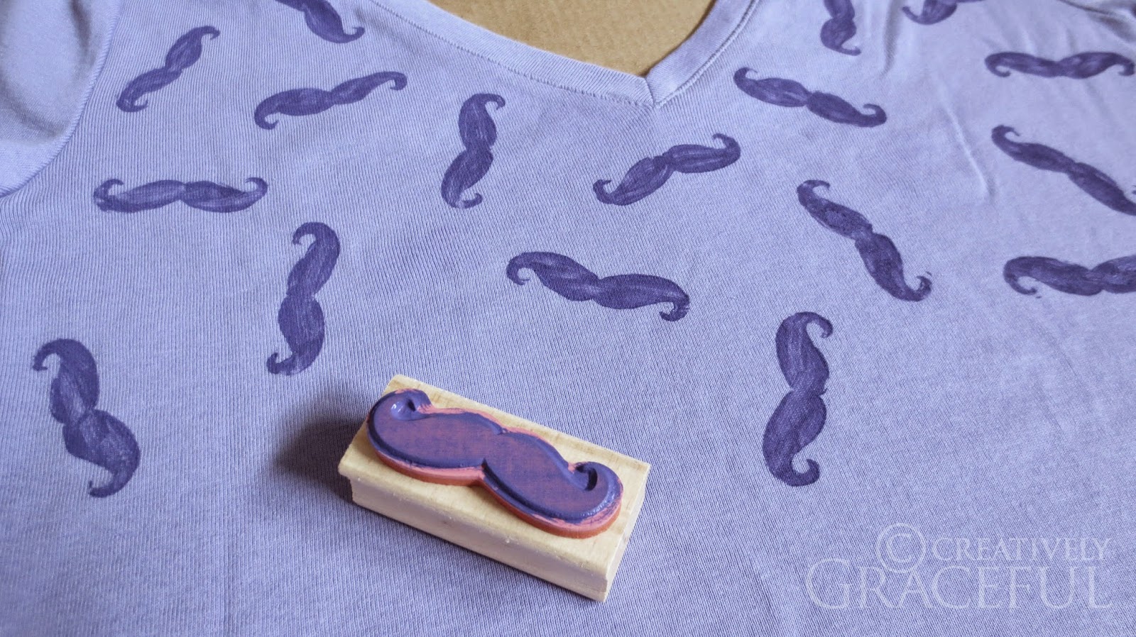 Creatively Graceful: DIY Stamp Shirt in Moustache