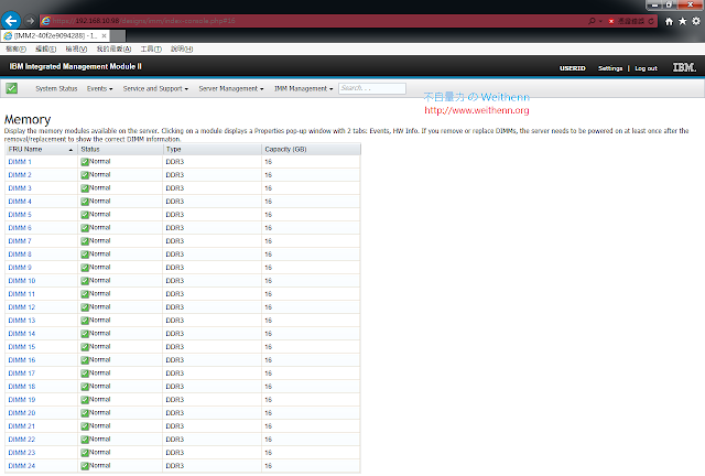 IMM2 - IPMI 遠端管理 ~ 不自量力 の Weithenn