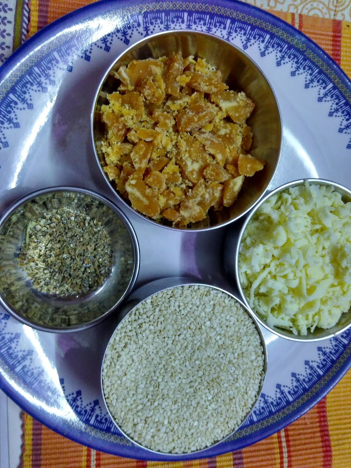 Til Gur Barfi ( sesame/ jaggery barfi ) | Blast Of Flavours