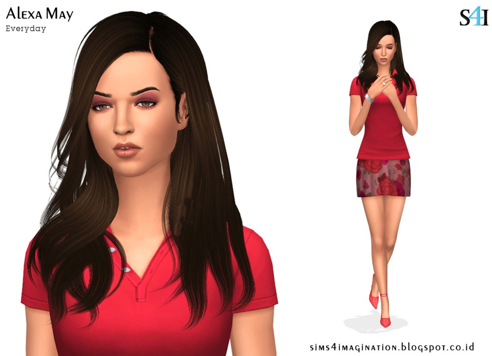 My Sims 4 CAS: Alexa May - Imagination Sims 4 CAS