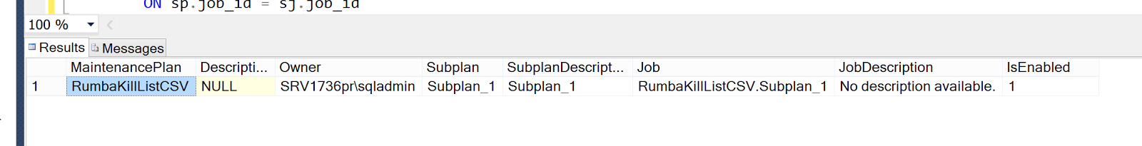 sqlfingers.com: Query SQL Server Maintenance Plan details