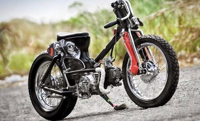 Modifikasi Terbaru Honda c70 Velg Jari-jari Ban Besar Simpel dan Keren ...