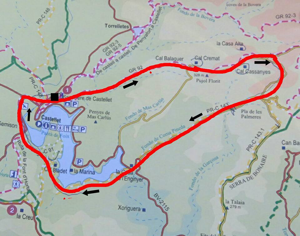 VUELTA POR EL PANTANO DE FOIX