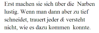 Das Leben mit Borderline: Narben