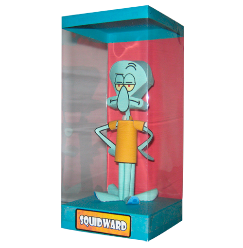 Papercraft Squidward with Box - Heleeh Papercraft