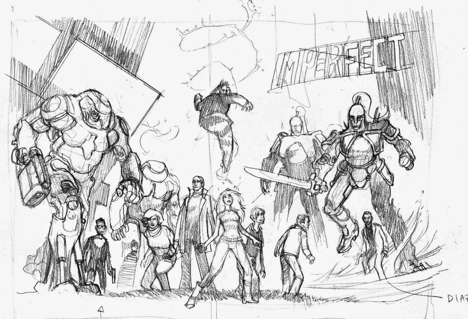 Comics and Drawings by Pier Brito: Print for "IMPERFECT", from sketch ...