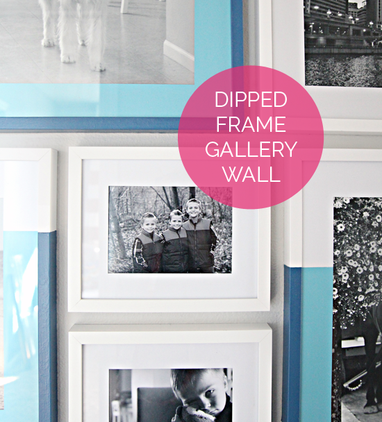 IHeart Organizing: Dipped Frame Gallery Wall