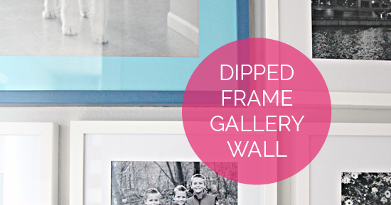IHeart Organizing: Dipped Frame Gallery Wall