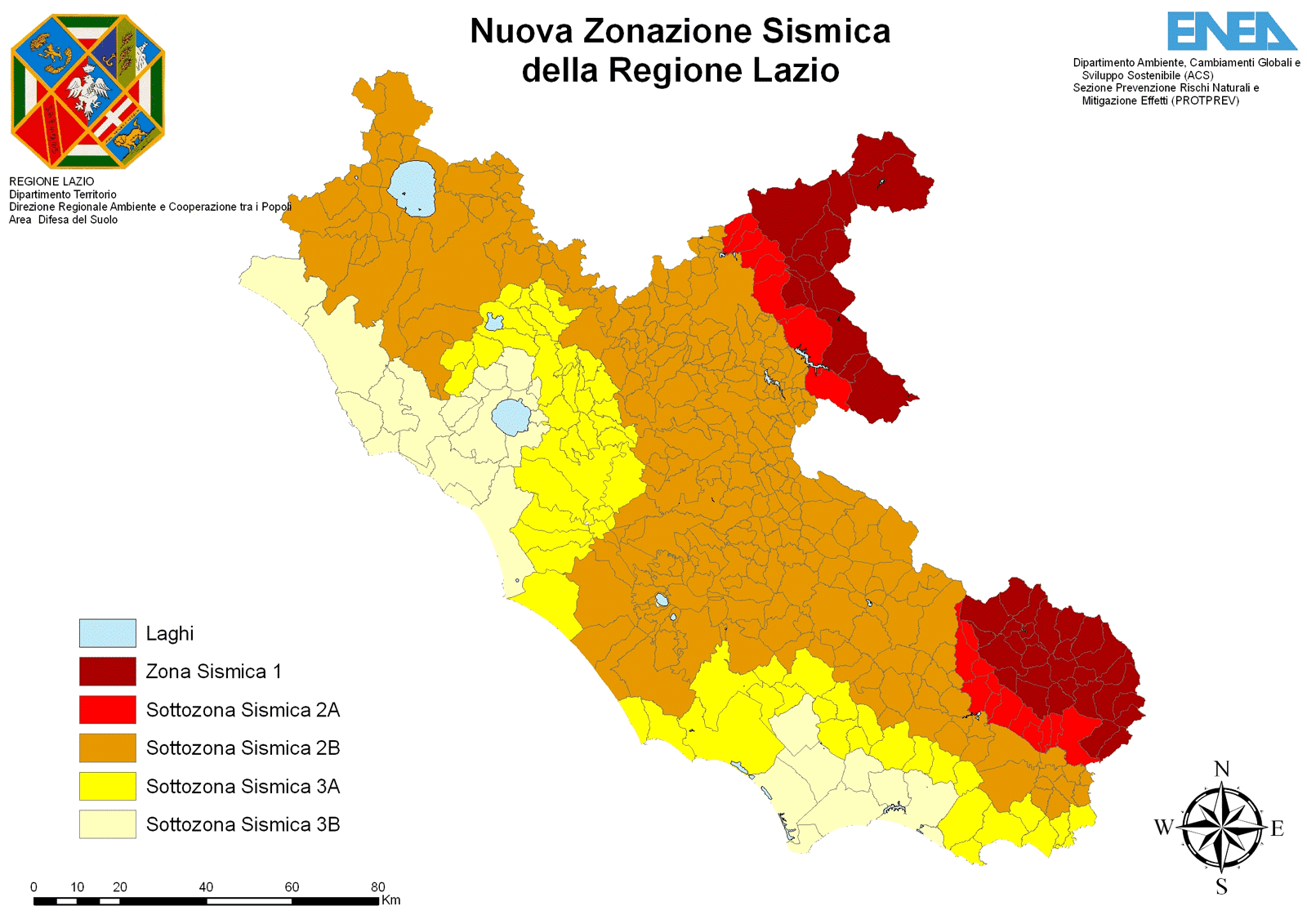Mappa della Città di Provincia Regionale Italia: Cartina Politica del Lazio