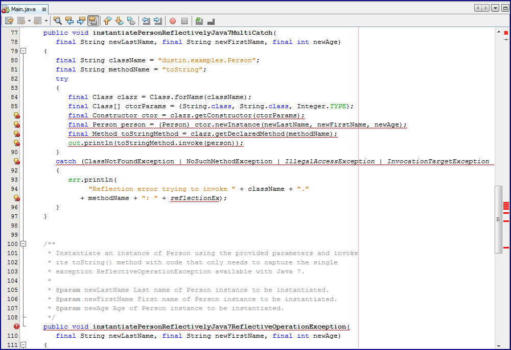 Inspired by Actual Events: Responding to Recent Java 7 Blog Post Comments