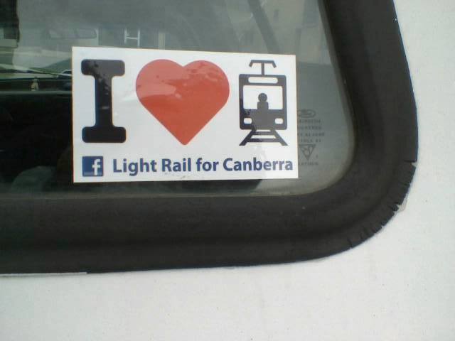 ACT Light Rail: Free Stickers