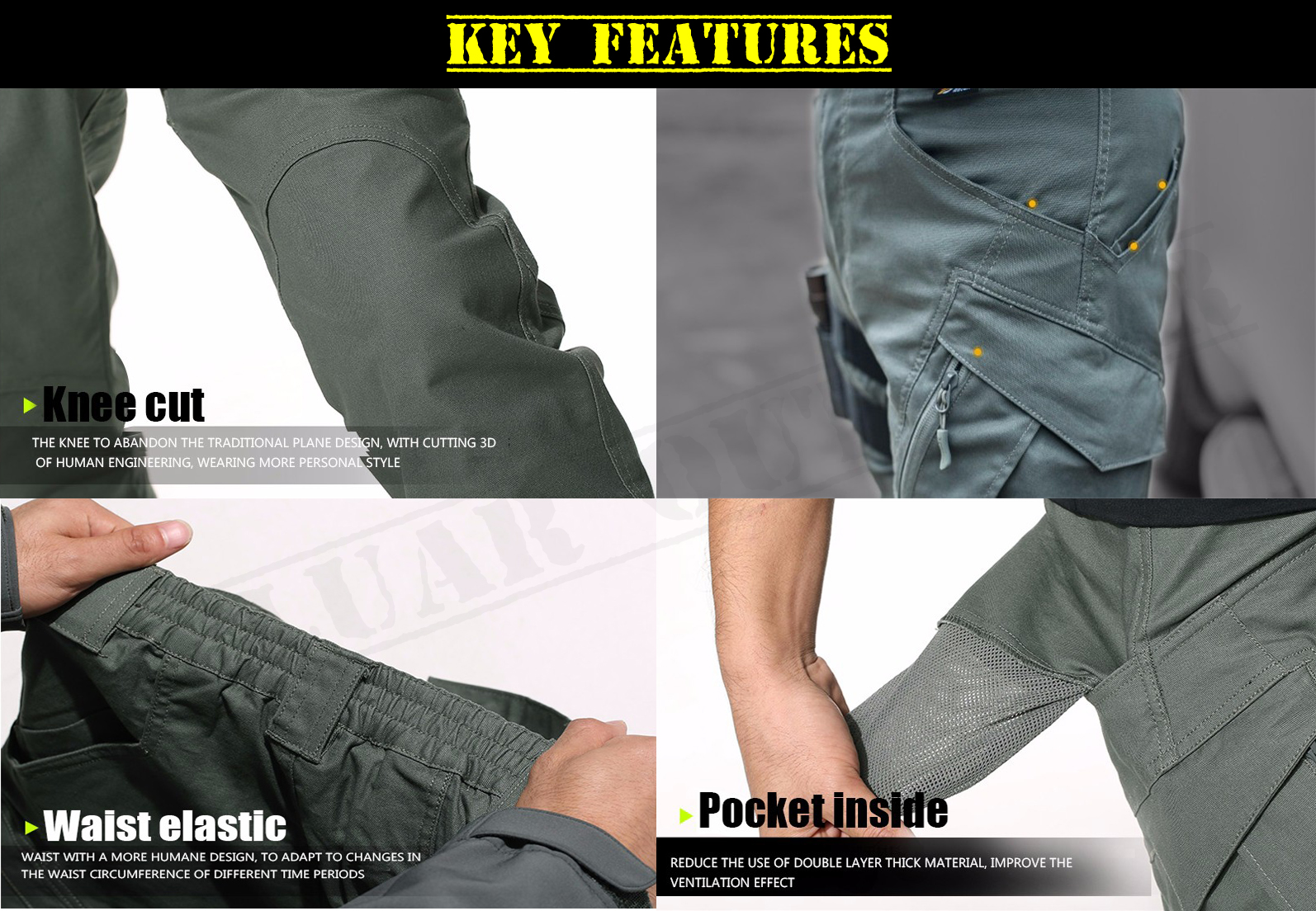 Seluar Outdoor: IX9 Urban Tactical Pants (Military, Cargo Pants) - RM150