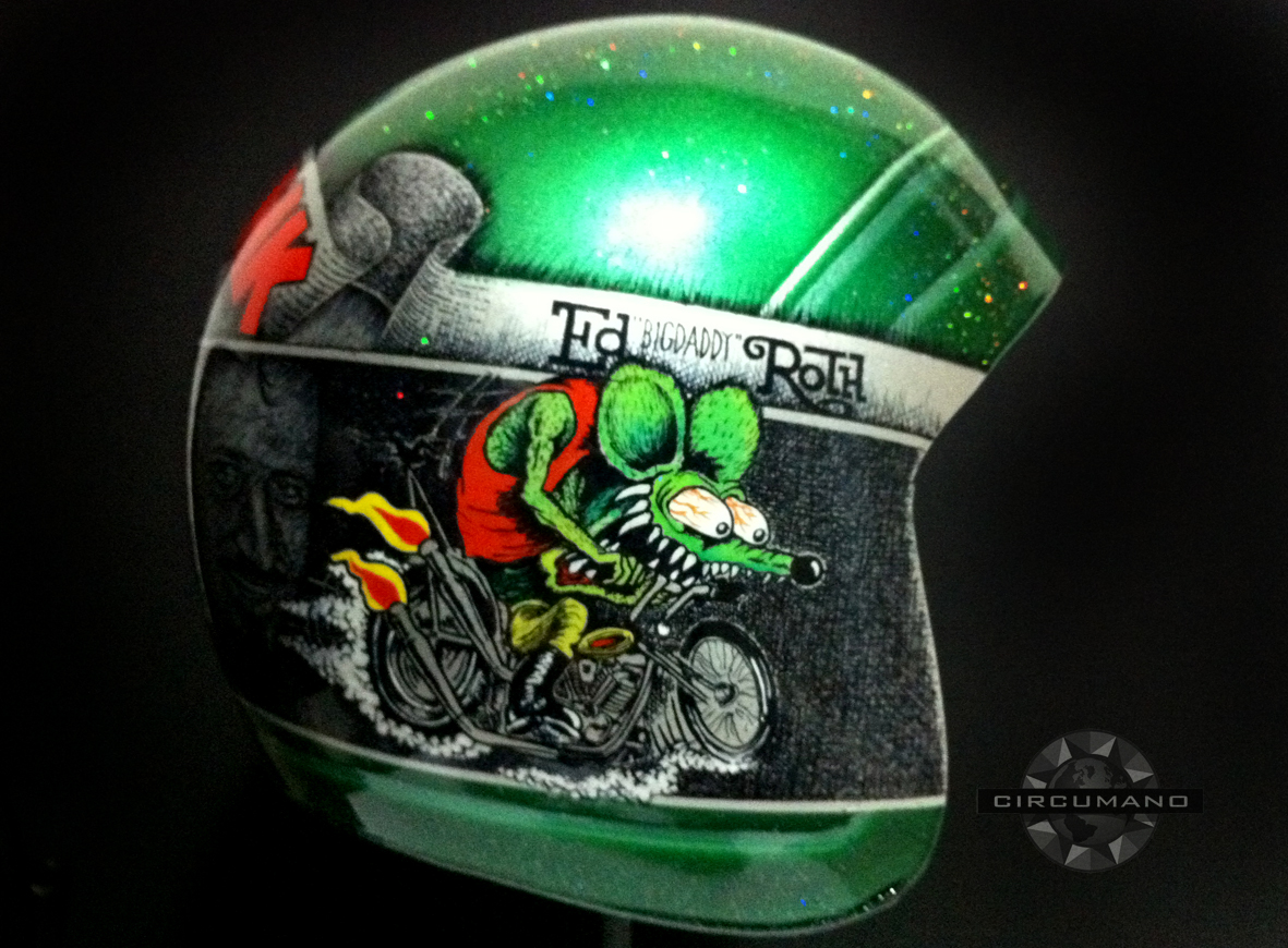 CIRCUMANO: Rat Fink de Ed Roth no capacete