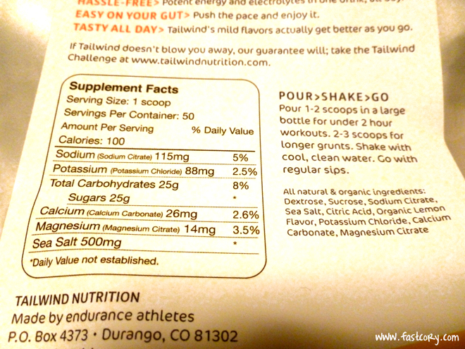 Fast Cory: Tailwind Nutrition Review - Two Thumbs Up!