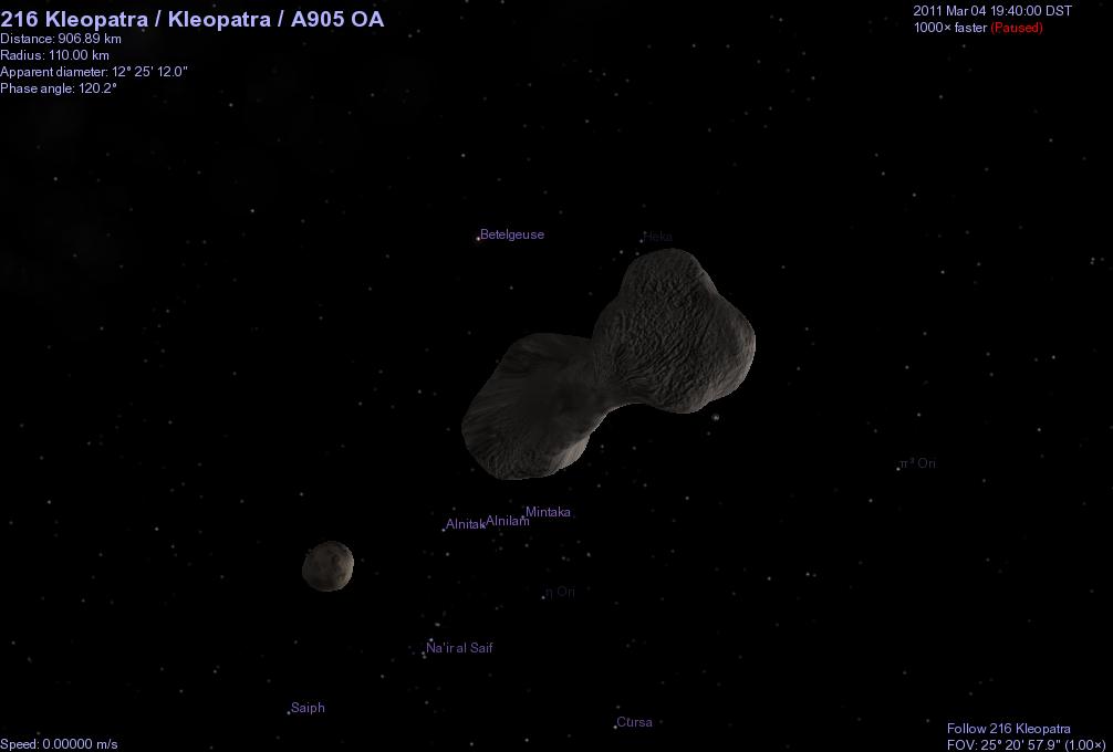 Kleopatra, a Bone Shaped Asteroid with Two Moons | Science and ...