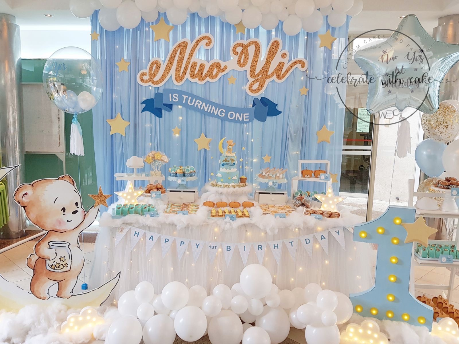Celebrate with Cake!: Teddy Bear Reaching for the Stars Dessert Table ...