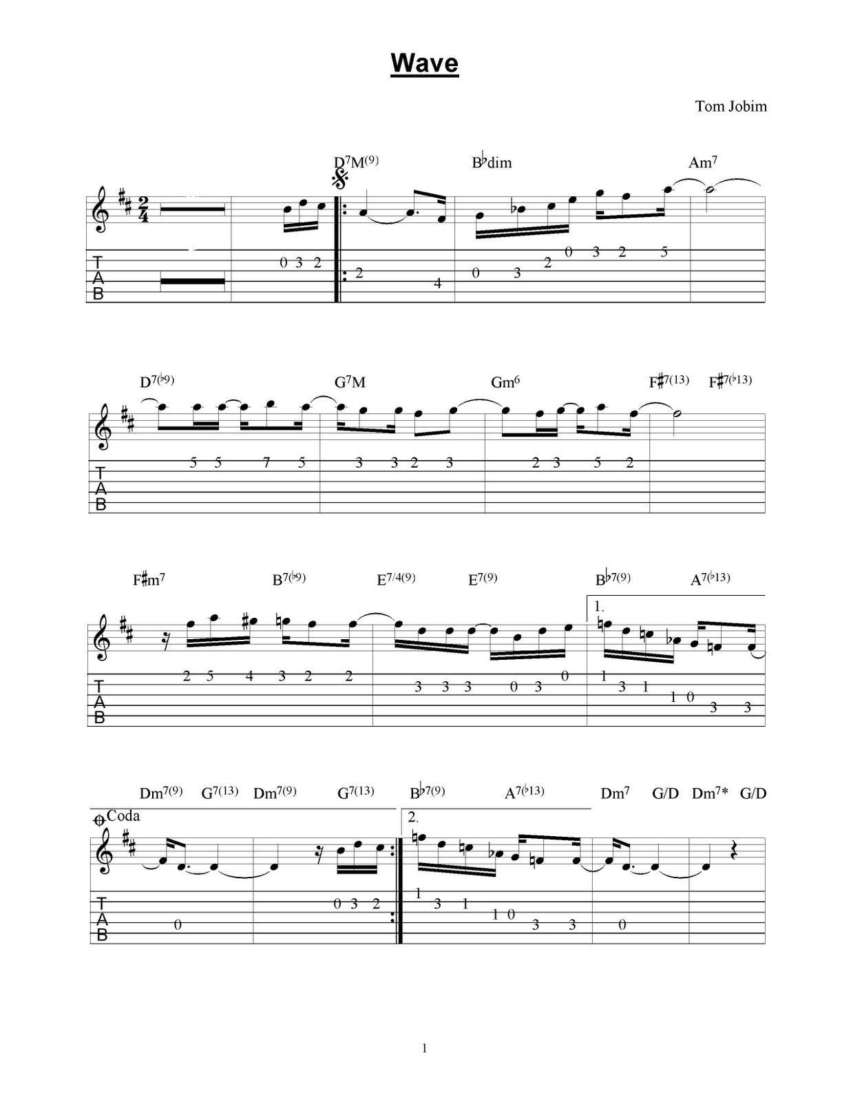 Full Music Escola de Música : Partitura e Playback 7 - Wave (T. Jobim)