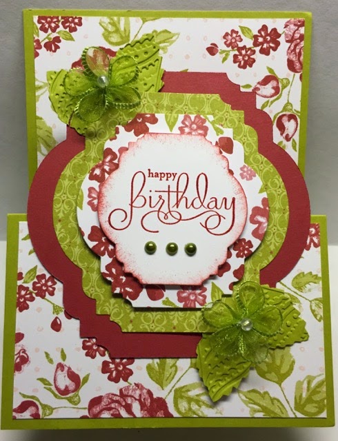 Creations from the Card Cave: Happy Birthday--Variation on a Z-fold Card