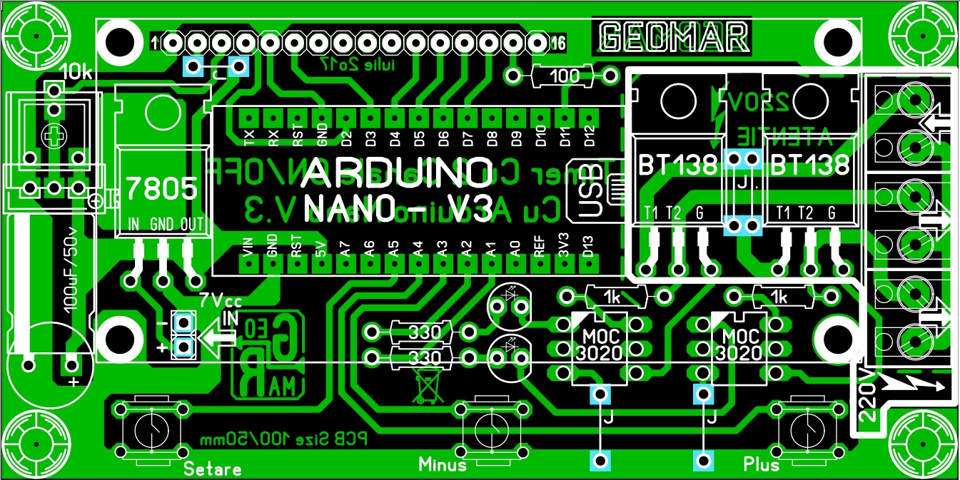 * GeoMar Blog * : Timer ON-OFF cu 2 Canale si Arduino Nano V3