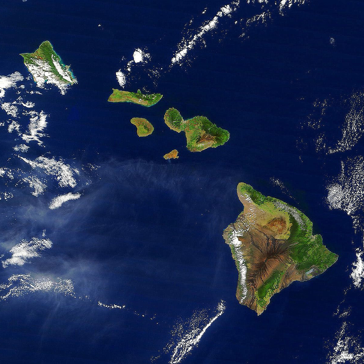 Jean-Baptiste Faure: High-resolution satellite image of the State of Hawaii