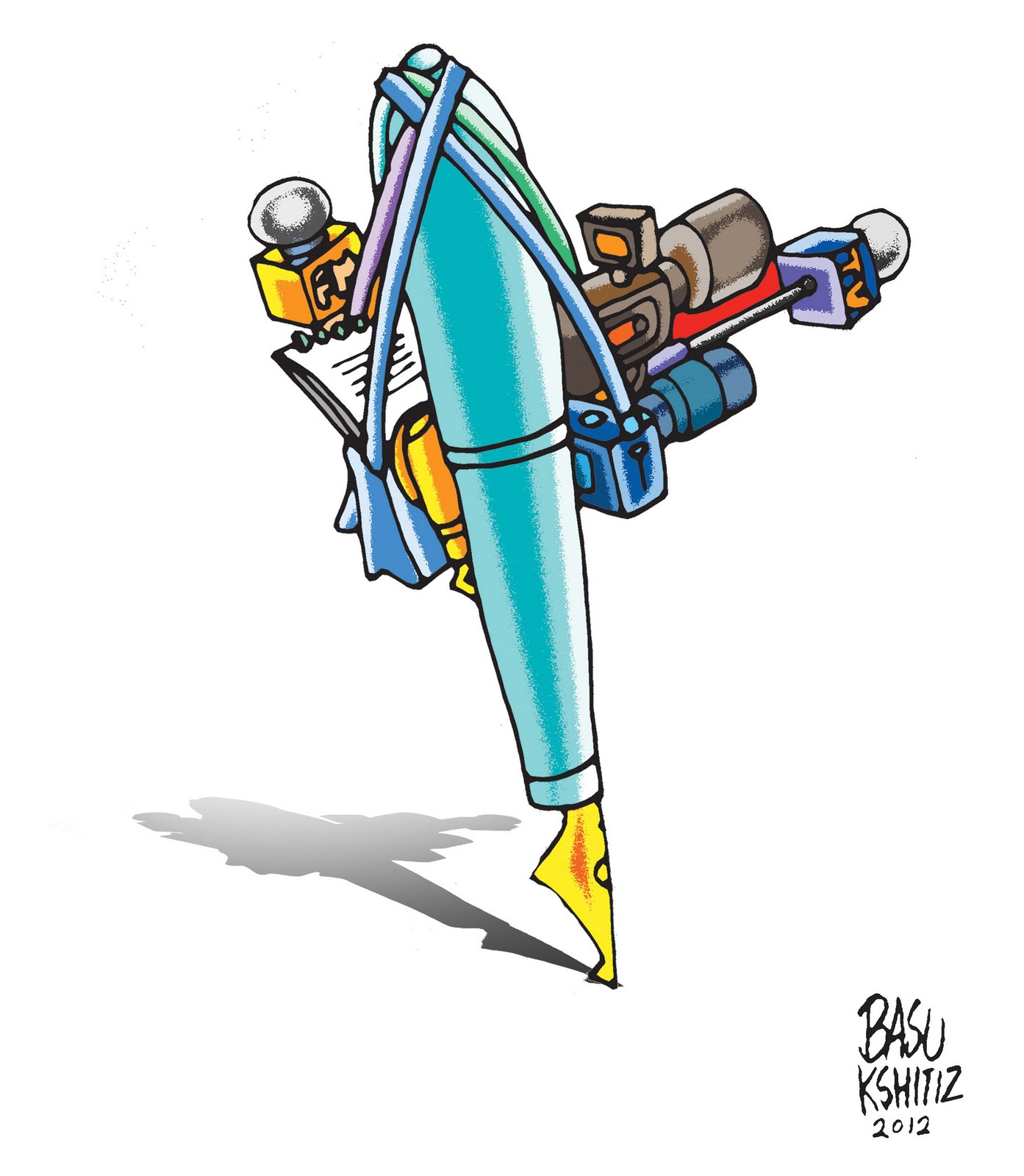 MY WORLD OF CREATION: press freedom cartoon by basu kshitiz