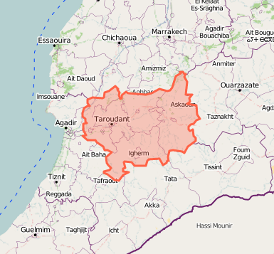 Province de Taroudant - Maroc Maps