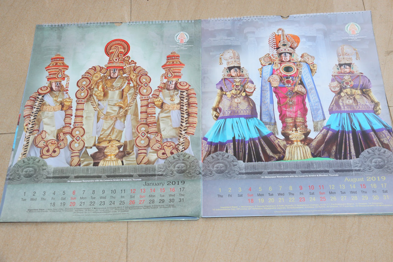 Go Online for Unlimited Booking of TTD Calendars and Diaries ...