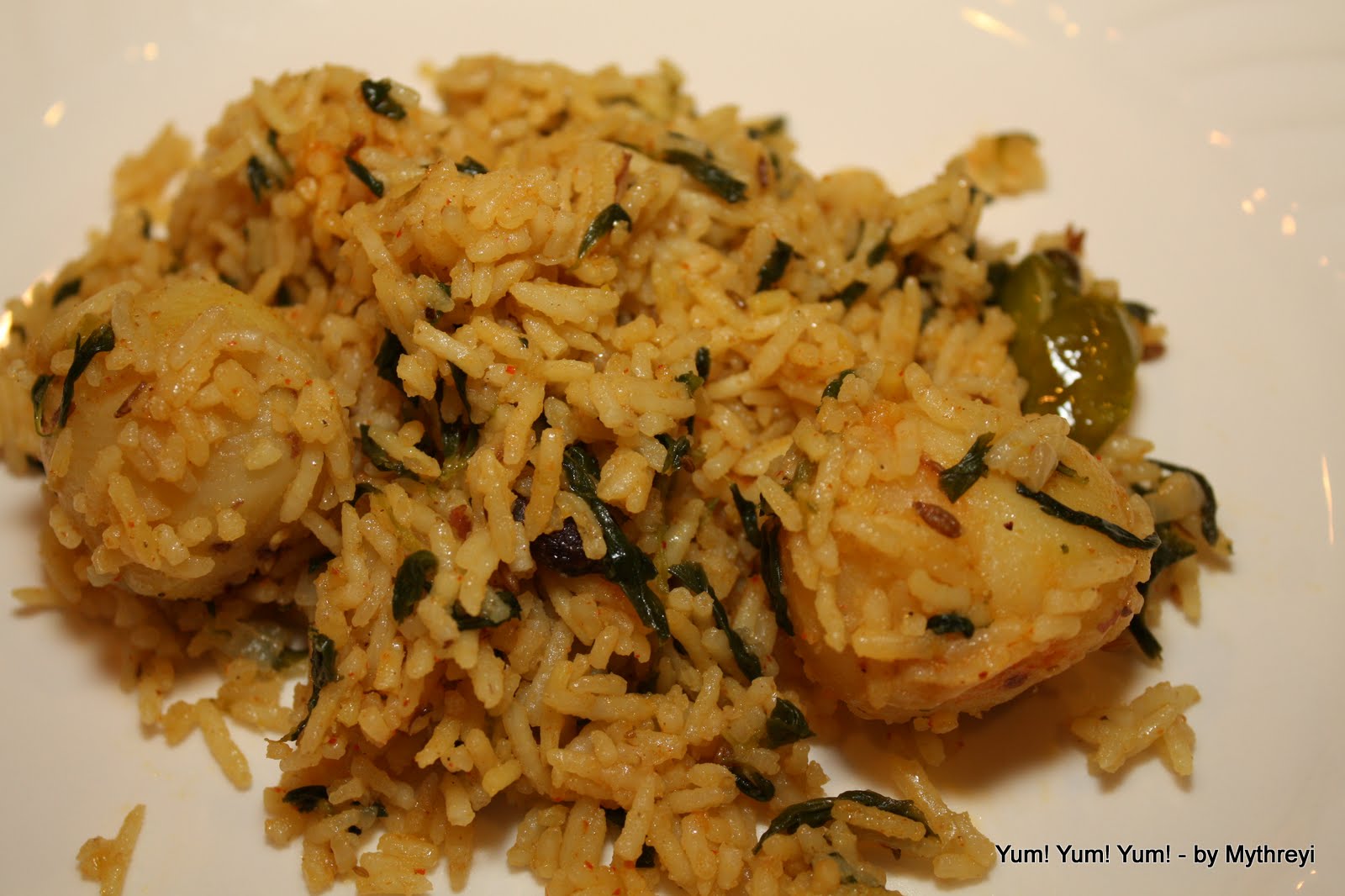 Yum! Yum! Yum!: Dum Aloo Methi Rice