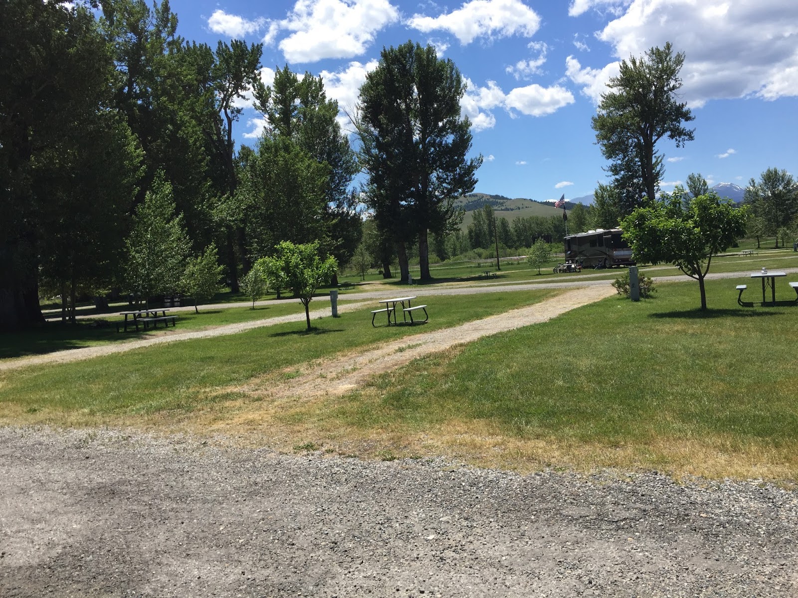 BLUE SKY AHEAD: Riverfront RV Park, Garrison, Montana