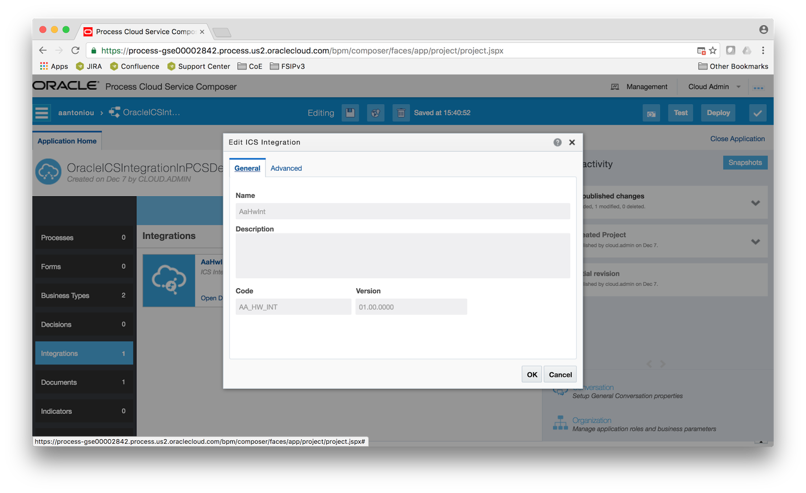 Antonis Antonious Blog Oracle Integration Cloud Service Integration In Oracle Process Cloud