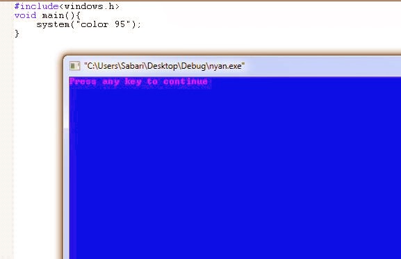 Geeky Circle!: Changing color of output window in Visual C++
