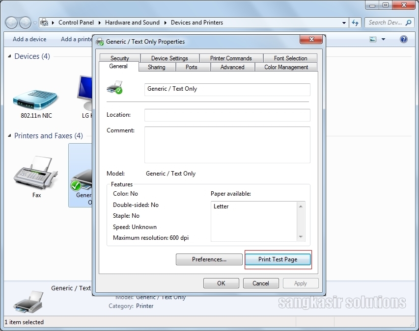 CARA SETTING PORT PRINTER KASIR GENERIC / TEXT ONLY