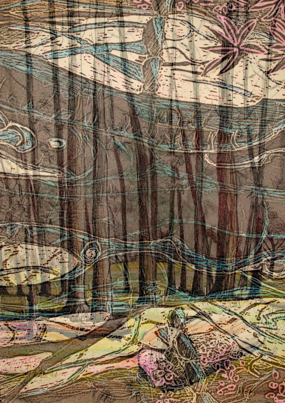 Geelong Visual Diary: Overlapping to make abstract pictures