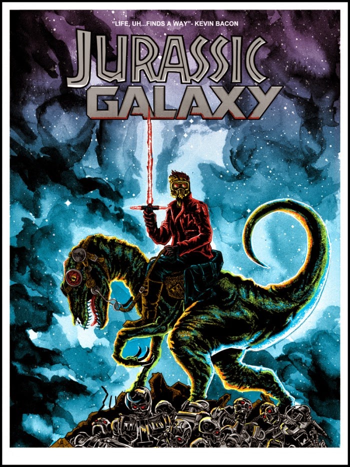 INSIDE THE ROCK POSTER FRAME BLOG: Jurassic Galaxy Tim Doyle Print Release