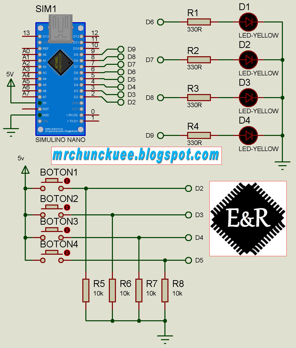 Arduino Nano: Uso de entradas y salidas digitales - Primeras pruebas