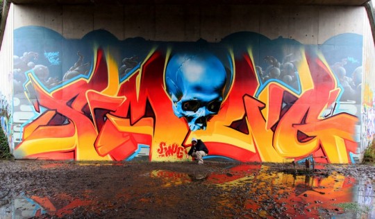 Street Art By ArtFlyMovie: SMUG – A graffiti artist from another planet.