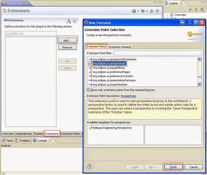 Sample Codes for Developer: How to create a new Perspective using ...