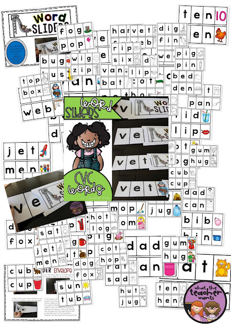 What the Teacher Wants!: Blend and Digraph Word Sliders