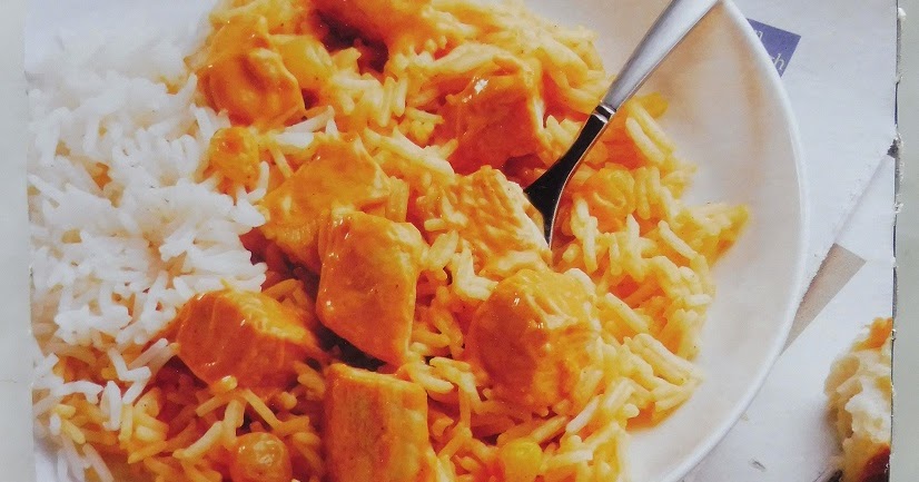 Suggestion de Présentation: Poulet au curry et riz (300 g) À table ...