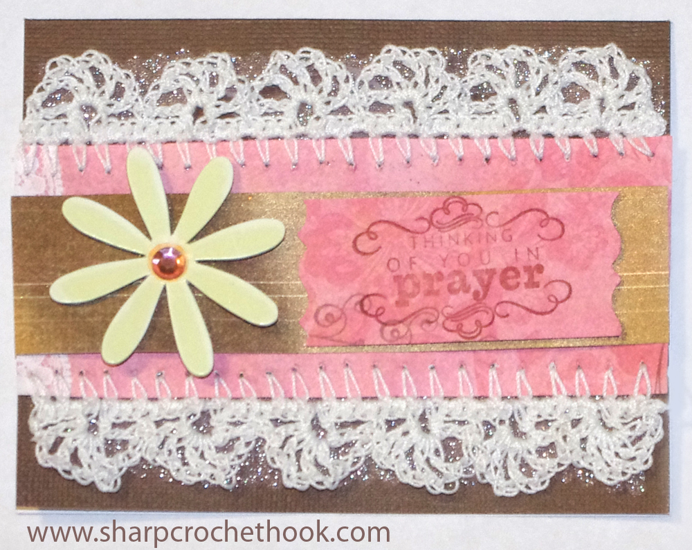 Sharp Crochet Hook: Thinking of you card-easy crochet edging