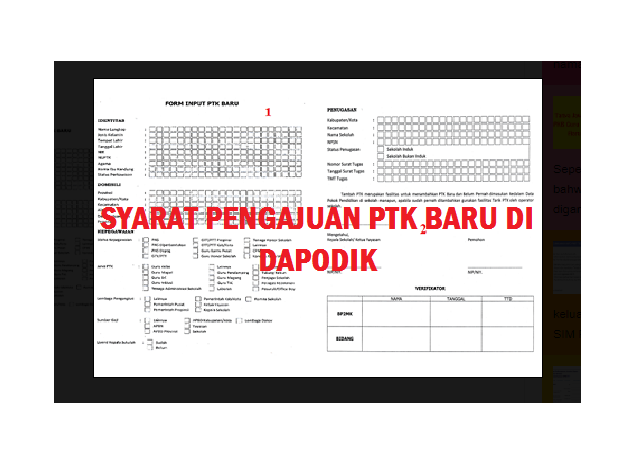 PENTING INFO TERBARU..!! INILAH SYARAT- SYARAT PENGAJUAN PTK BARU DI ...
