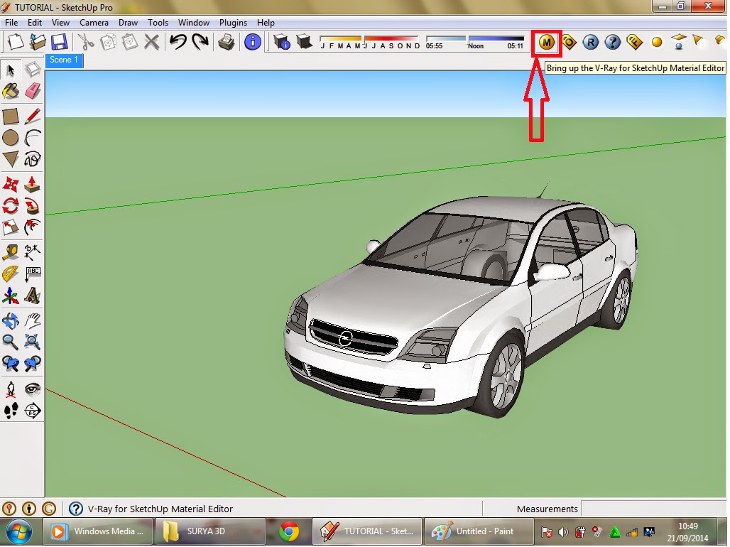 Tutorial V-Ray Sketchup : Cara Render Mobil di V-Ray SketchUp | Tutor ...