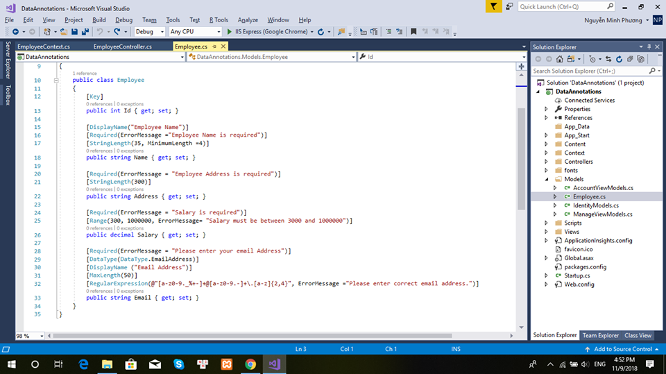 Asp.net core: Annotation, Sử dụng annotation trong C# (asp.net mvc)