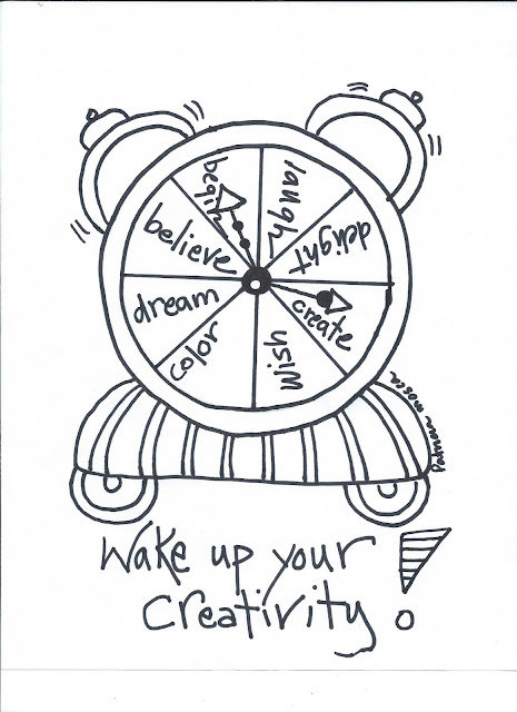 The Creative Playground: wake up...coloring book page