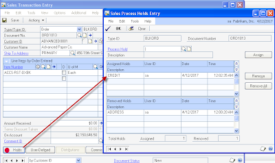 Dynamics GP Land: Credit Limits and Sales Process Holds