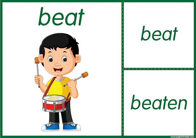 Printable Flashcards to Learn 92 Irregular Verbs