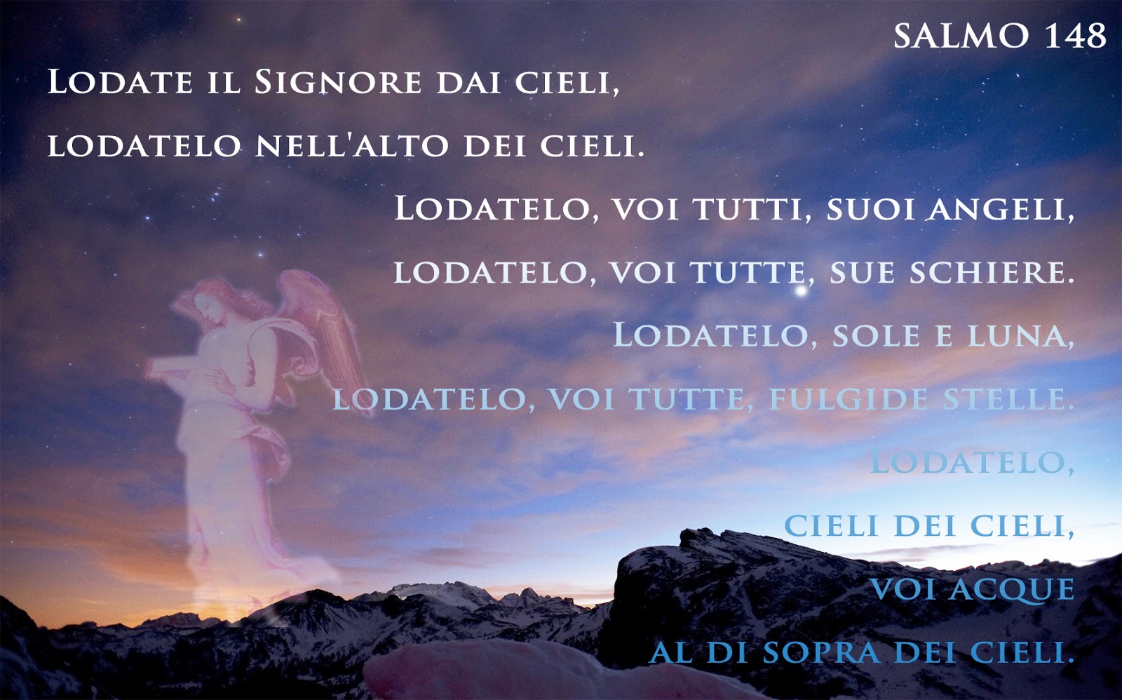 SALMI E PREGHIERE - PSALMS: PSALM 148 -SALMO 148