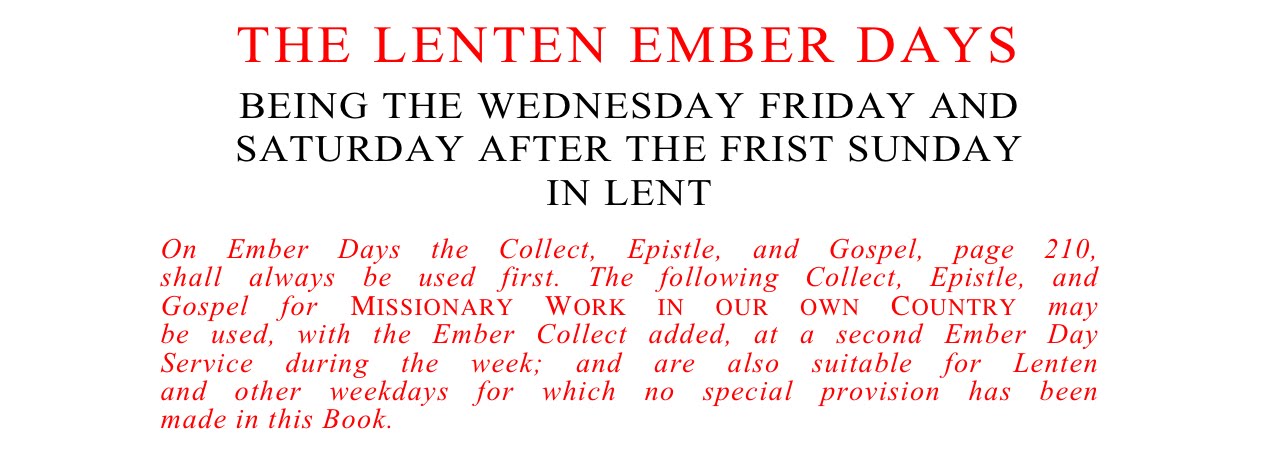 GENEralities: Lenten Ember Day One: Wednesday—Anglican Renewal ...